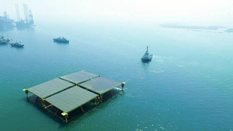Chinese Firm Completes Semi-Submersible Offshore Floating Solar Power ...